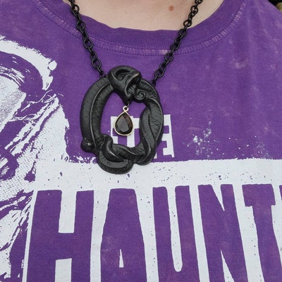 Grim Reaper Choker Necklace Silver Black Dark Witchy Goth Gothic Scythe ...