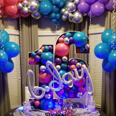 Number 1, Mosaic Numbers, Number One Mosaic Template From Balloons ...