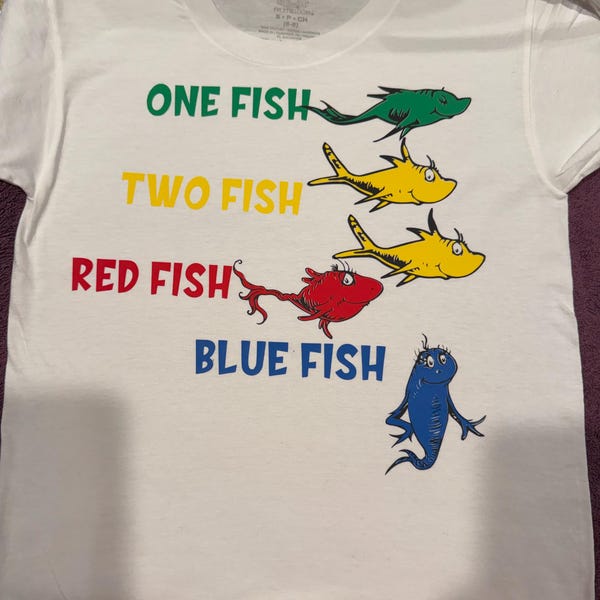 One Fish Two Fish Svg, Fishs Svg, Red Fish Blue Fish, Cat in the Hat ...
