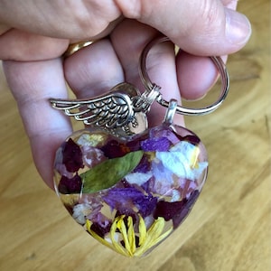 Dried Flower Heart Heart Memorial Pendant Flower Petal - Etsy