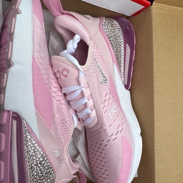 Swarovski Women's Air Jordan 1 Mid SE Gold & Black Sneakers Blinged Out ...