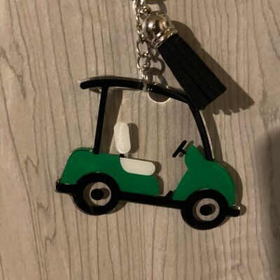 Golf Cart Keychain, Golfers Key Ring, Golfer Gift, Personalized Golf ...