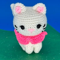 Kitty, the Little White Kitten Pattern Crochet Cat Pattern Amigurumi Cat Pattern Crochet White ...