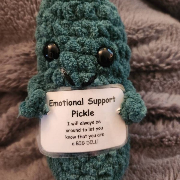 Crochet PATTERN - No-sew Emotional Support Pickle - Etsy