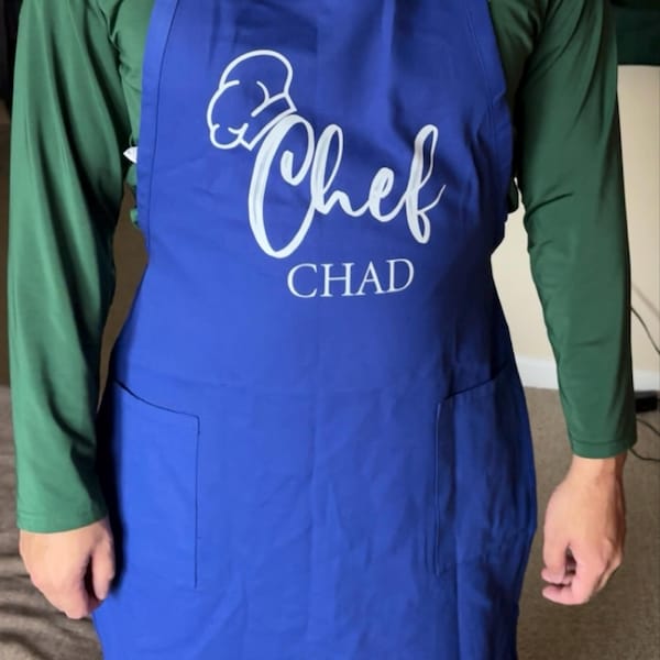 Customized Apron, Chef Printed Apron, Printed Kitchen Apron for Women ...