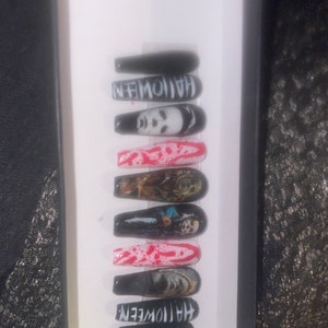 Scream Movie Halloween Press on Nails Set | Etsy