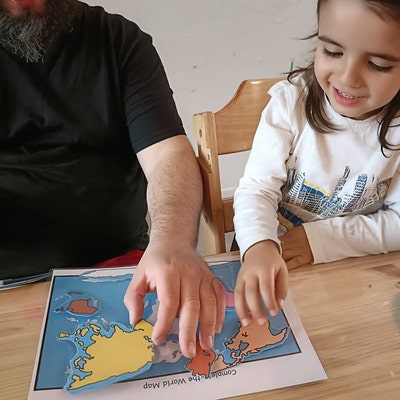 Montessori World Map Printable, Geography Unit, Homeschool World Map ...