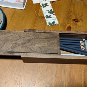 Handmade Solid Walnut Sliding Lid Box - Etsy