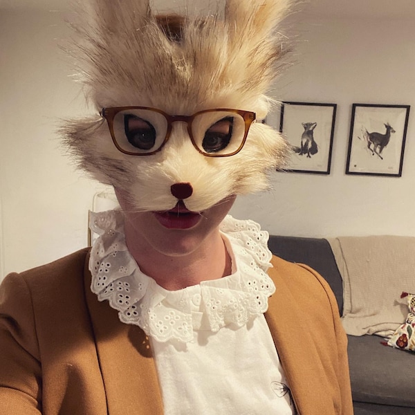 Faux Fur Mountain Rabbit Mask, Handmade - Etsy