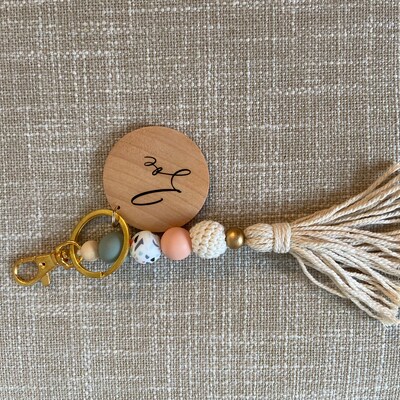 Personalized Boho Keychain Soft Bead Keychain Gifts for Her - Etsy
