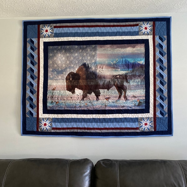 Wildfire Designs Alaska Aurora Nights Across the Flats Applique Quilt ...