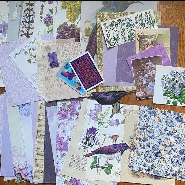 Vintage Paper Ephemera Pack. 75 Piece Mixed Paper Ephemera for ...