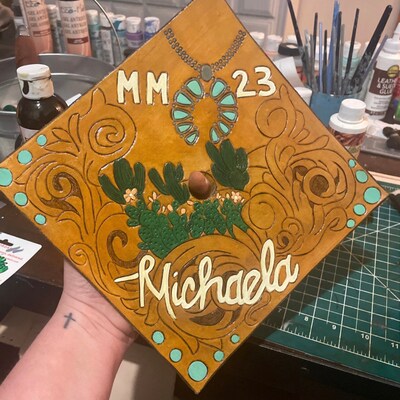Custom Tooled Grad Cap Topper - Etsy