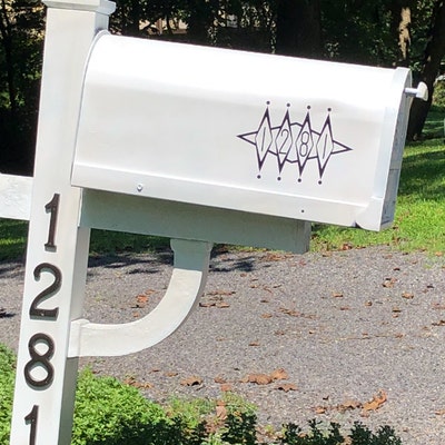 Astro Atomic Diamond DECAL Mailbox Address Numbers Retro Mid Century ...
