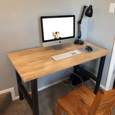 Metal H-block Table Legs Set of 2 Modern Industrial Legs Made in the ...