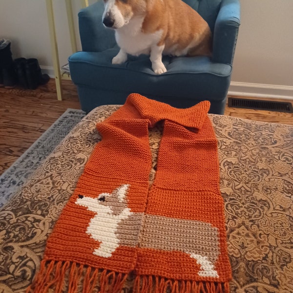 Corgi Scarf Crochet Pattern: DIY Dog Scarf Instructions (PDF Download ...