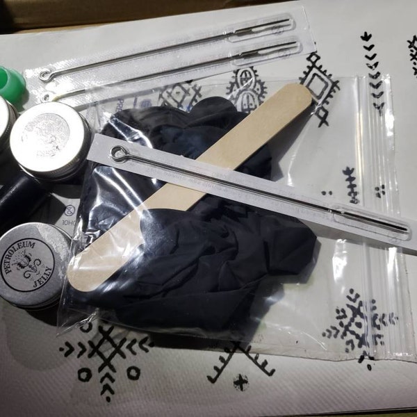 Hand Poke Tattoo Kit / Tattoo Design / DIY Tattoo Kit / Stick and Poke ...