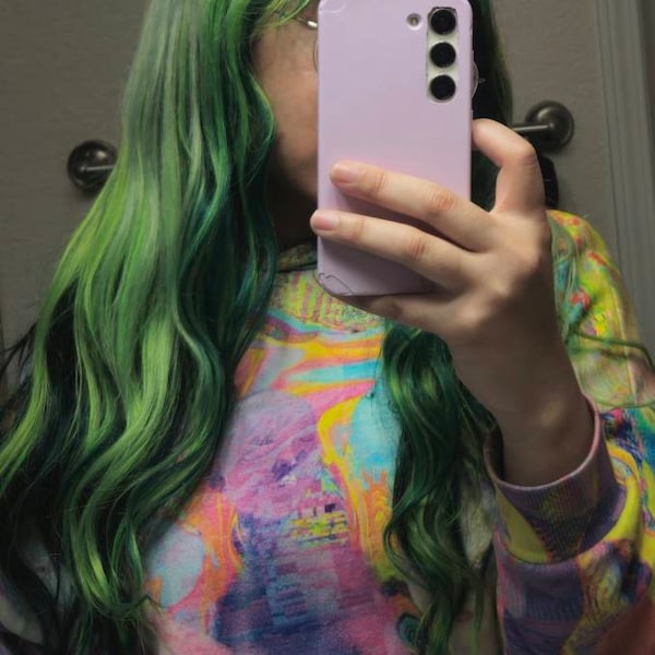 Rainbow Mermaid Unicorn Human Hair Wigs Pride - Etsy