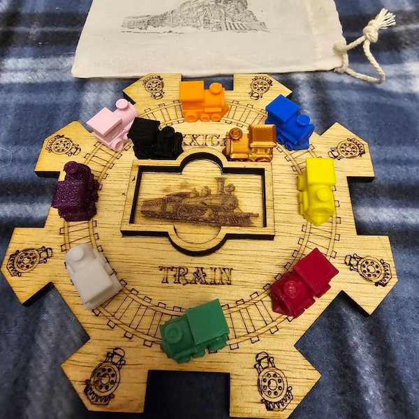 Chicken Foot Domino Game Hub Centerpiece (6"x6") And/or 8 Colorful ...