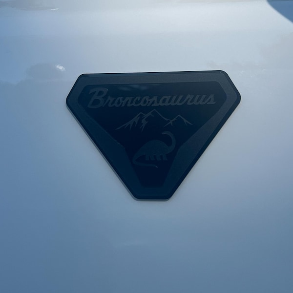 2x Car Fender Emblem Broncosaurus Car Badge Logo Ford Bronco Matte ...