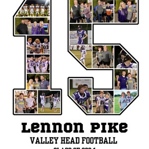 28th Birthday Number 28 Photo Collage Printable Canva Frame Template ...