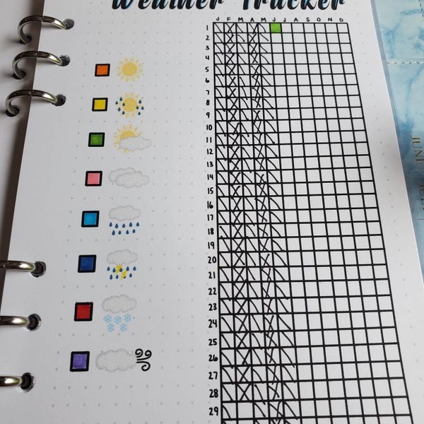 Weather Tracker | Jessica's Journal Spread - Etsy