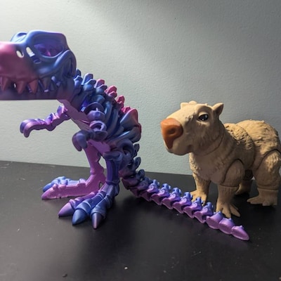 3D Printed Phoenix Fire Pyro Dragon, Articulated Dragon Figurine ...