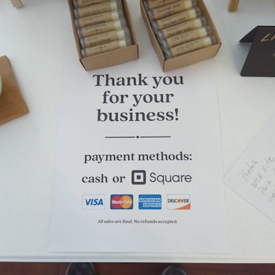 Market Table Payment Sign Bold Type Download - Etsy