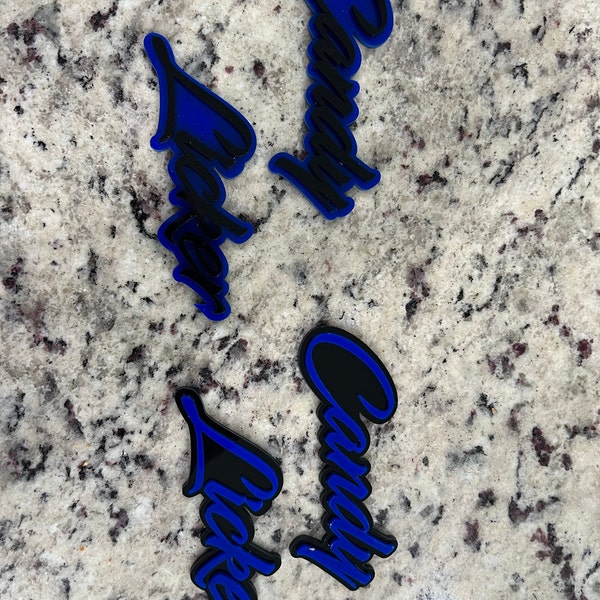 Custom Text Car Badge - Script Font - Type Your Own and Choose Your ...