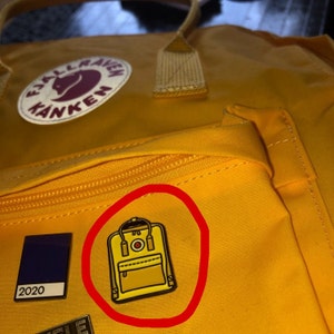 Enamel Pin Yellow VSCO Backpack - Etsy