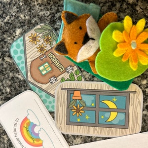 Flower Felt Finger Puppets & Hair Accessories Sewing Pattern PDF ...