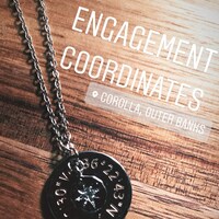 Compass Necklace for Women Coordinate Engraved Necklace to My Daughter ...