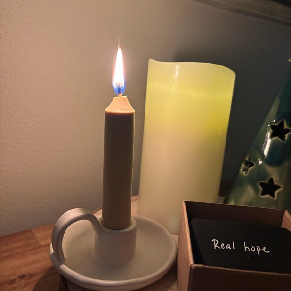 Short Taper Candle Set, Beeswax Colored Candle, Light Boho Style Candle ...