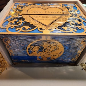 Tangled Sun Wedding Card Box, Rapunzel Quinceanera Money Box ...