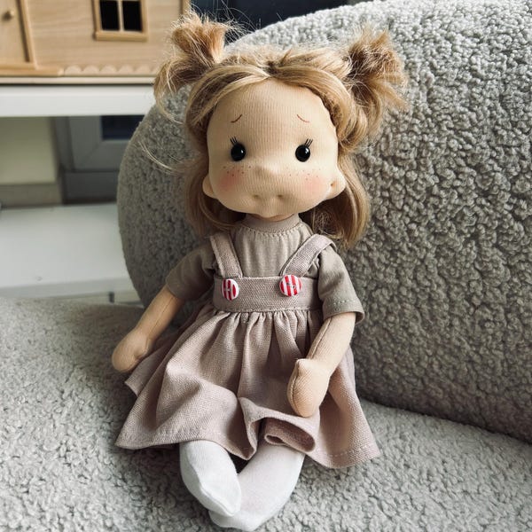 Mia Full Mobile Doll, Waldorf Doll Inspiration, Organic Cotton Doll ...