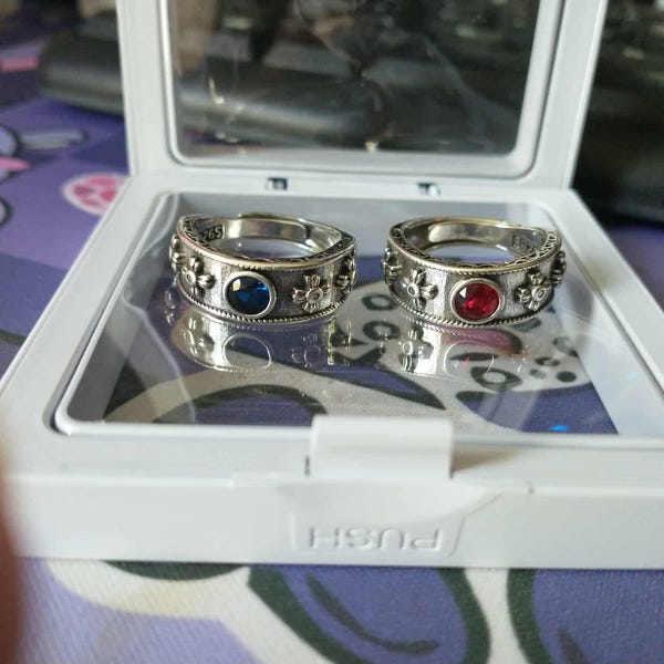 Howls Moving Castle Ring Set, Anime Ring, Couple Ring, Jewellery Ring ...