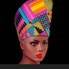 Ankara African Print Headdress Crown With Metallic Detail. Red & Gold ...