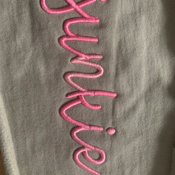 3D Puff Embroidery Font - Puffy Foam Font - Puff Foam Embroidery ...