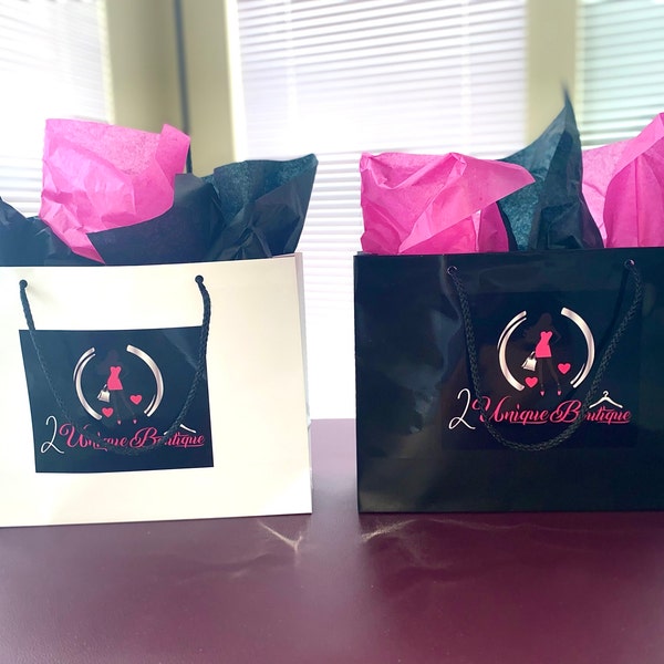 Custom Logo Gift Bags: Personalized Paper Bag for Business - Etsy