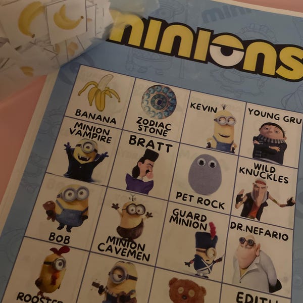 Inside Out Bingo Party Game, 20 Cards - Etsy