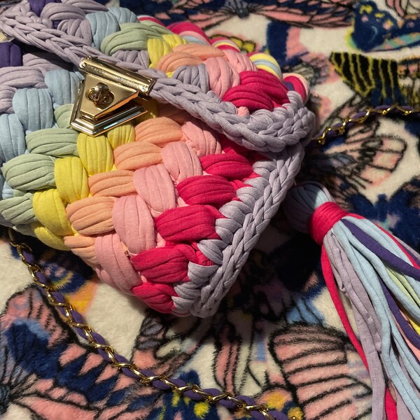 Crochet Raffia Oyster Shell Bag Pearly Mussel Crossbody Bag Knitted ...