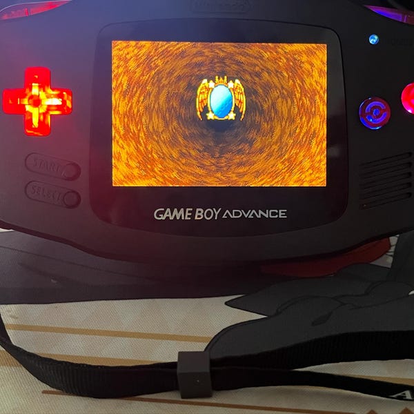 Custom Gameboy Advance - Team Rocket Edition, IPS Backlit Screen, RGB ...