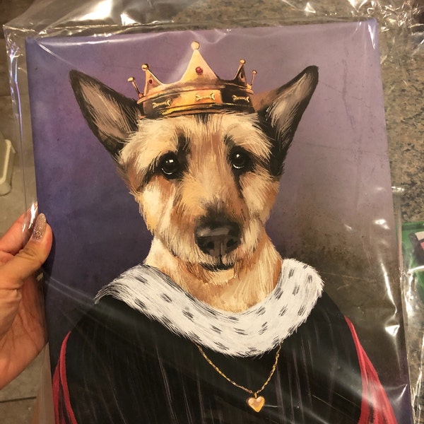 Queen Pet Portrait, Royal Pet Portrait, Pet Portrait, Custom Pet ...
