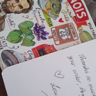 Illinois State Postcard. - Etsy