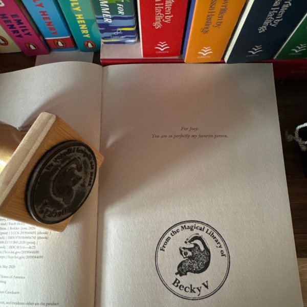 Custom Book Stamp - EX LIBRIS Stamp - Stamp for Books - From the ...