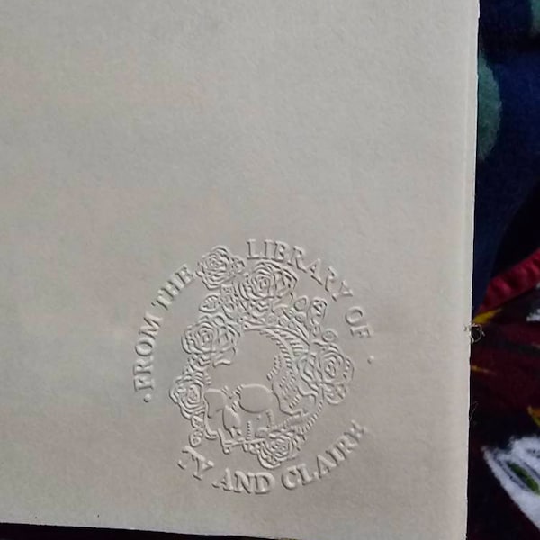 Custom Skull Skeleton Embosser, Personalized Library Stamp/book Lover ...