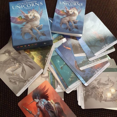 Barbieri Unicorns Oracle Kit Deck Cards Set Paolo Barbieri Card Unicorn Pegasus Magick Magic ...