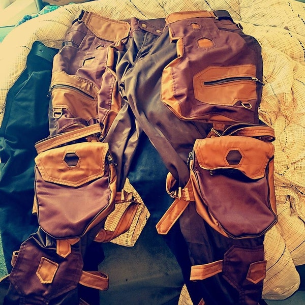 Rebel Pants ~ Post Apocalyptic Goa Psypunk Multi Cargo Pocket Psytrance ...