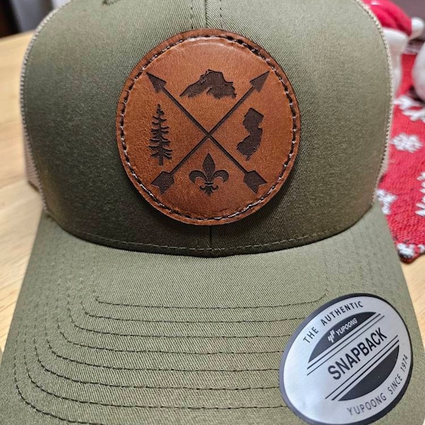 Leather Patch Beanies | Custom Engraved Logo Beanie, Real Leather Patches, Branded Beanies ...