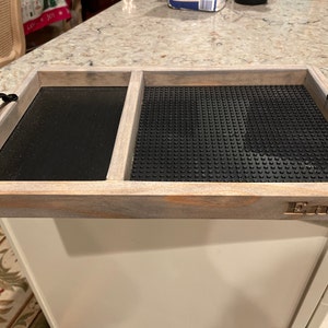 Building Block Tray W/side Tray and Chalk Board-handcrafted Wooden 16 X ...